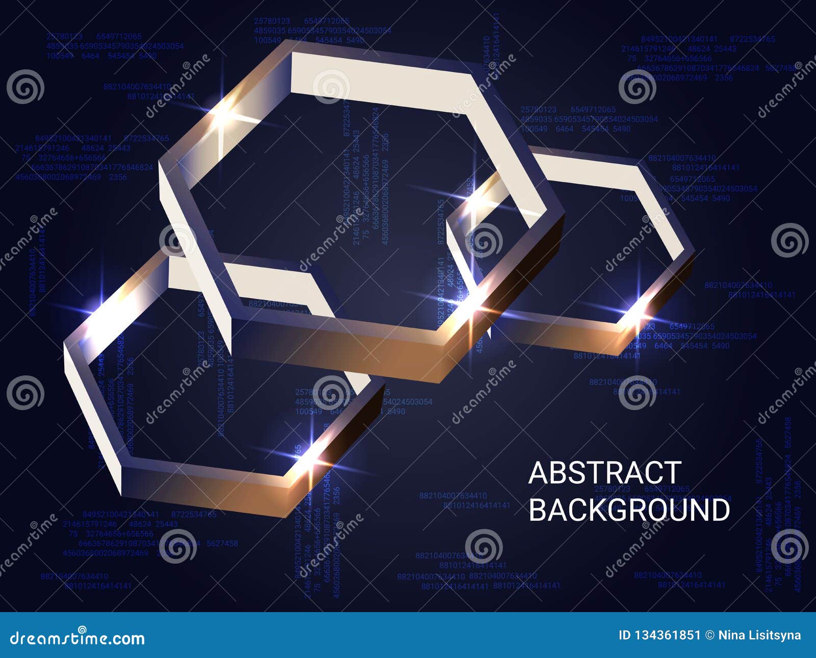 Polygon Volume Sparkle on Background. Stock Vector - Illustration of ...