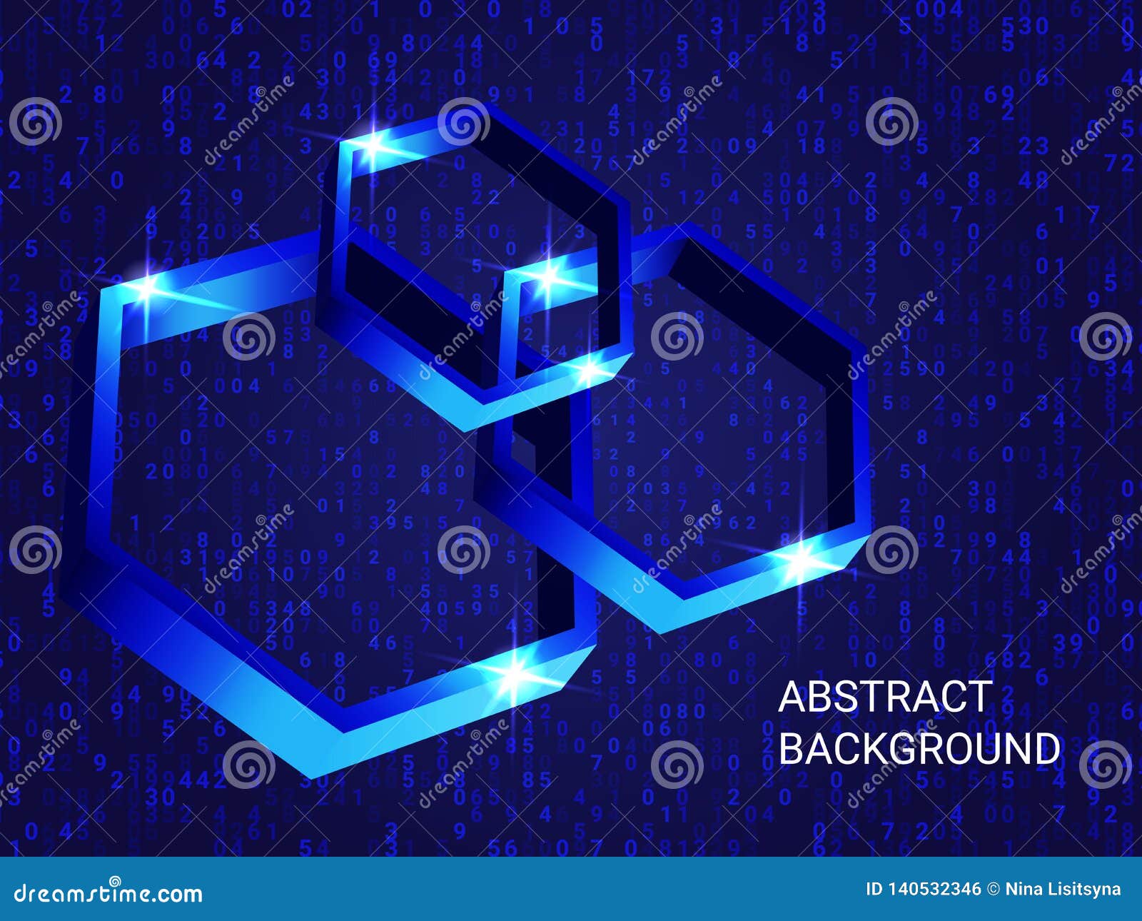 Polygon Volume Sparkle on Background. Stock Vector - Illustration of ...