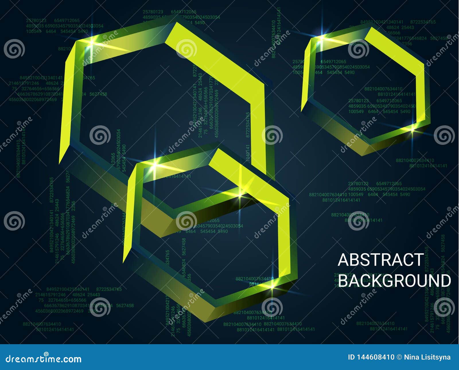 Polygon Volume Sparkle on Background. Stock Illustration - Illustration ...