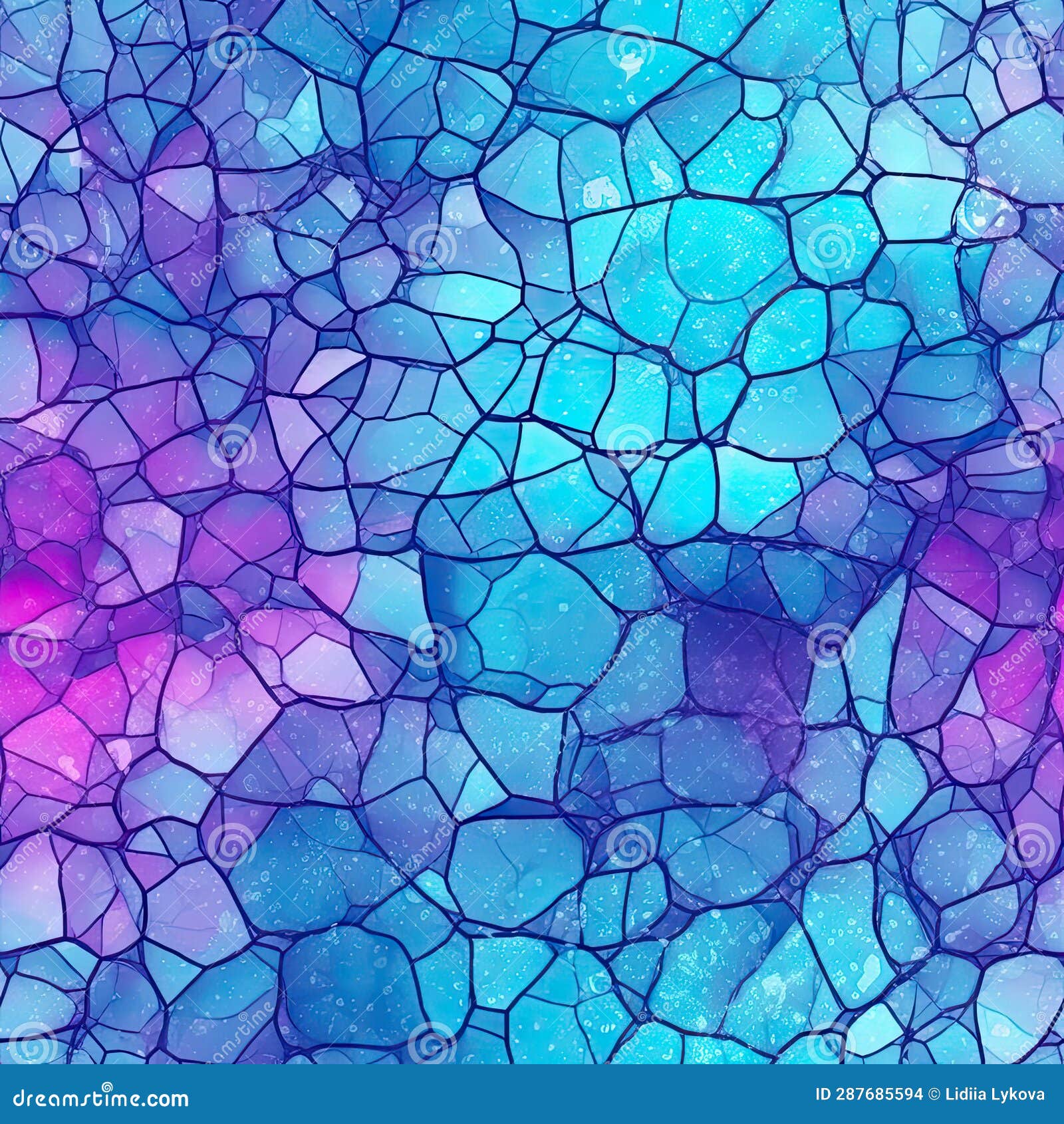 Polygon Water Pattern. Mosaic Glass Surface. for Banner, Postcard, Book ...