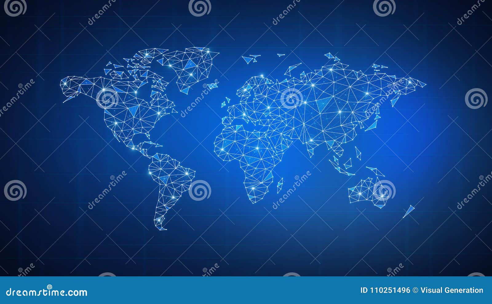 Polygon World Map Vintage Background. White Dots World Map Brown ...