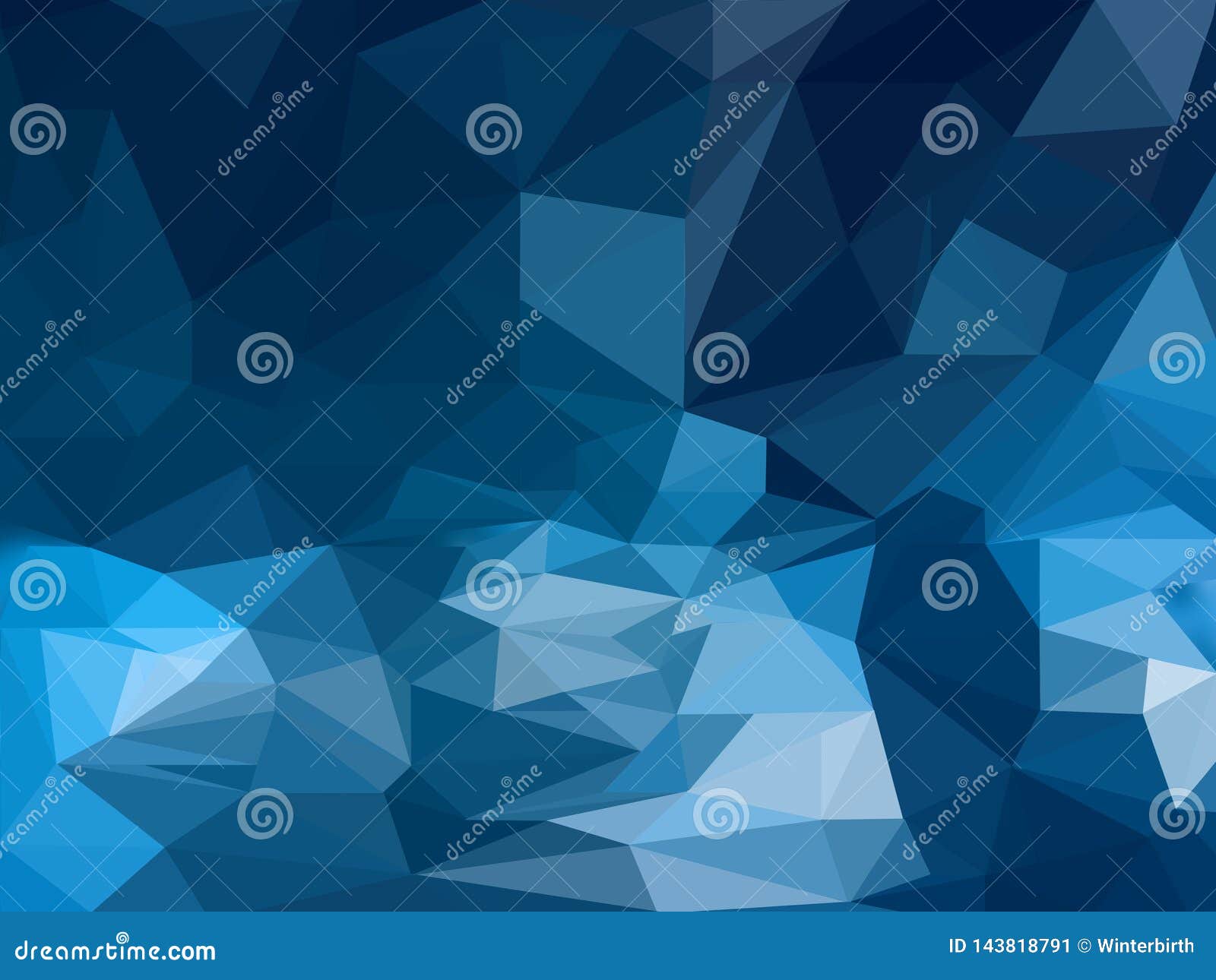 Polygonal Abstract Background in Deep Blue Colour Stock Illustration ...