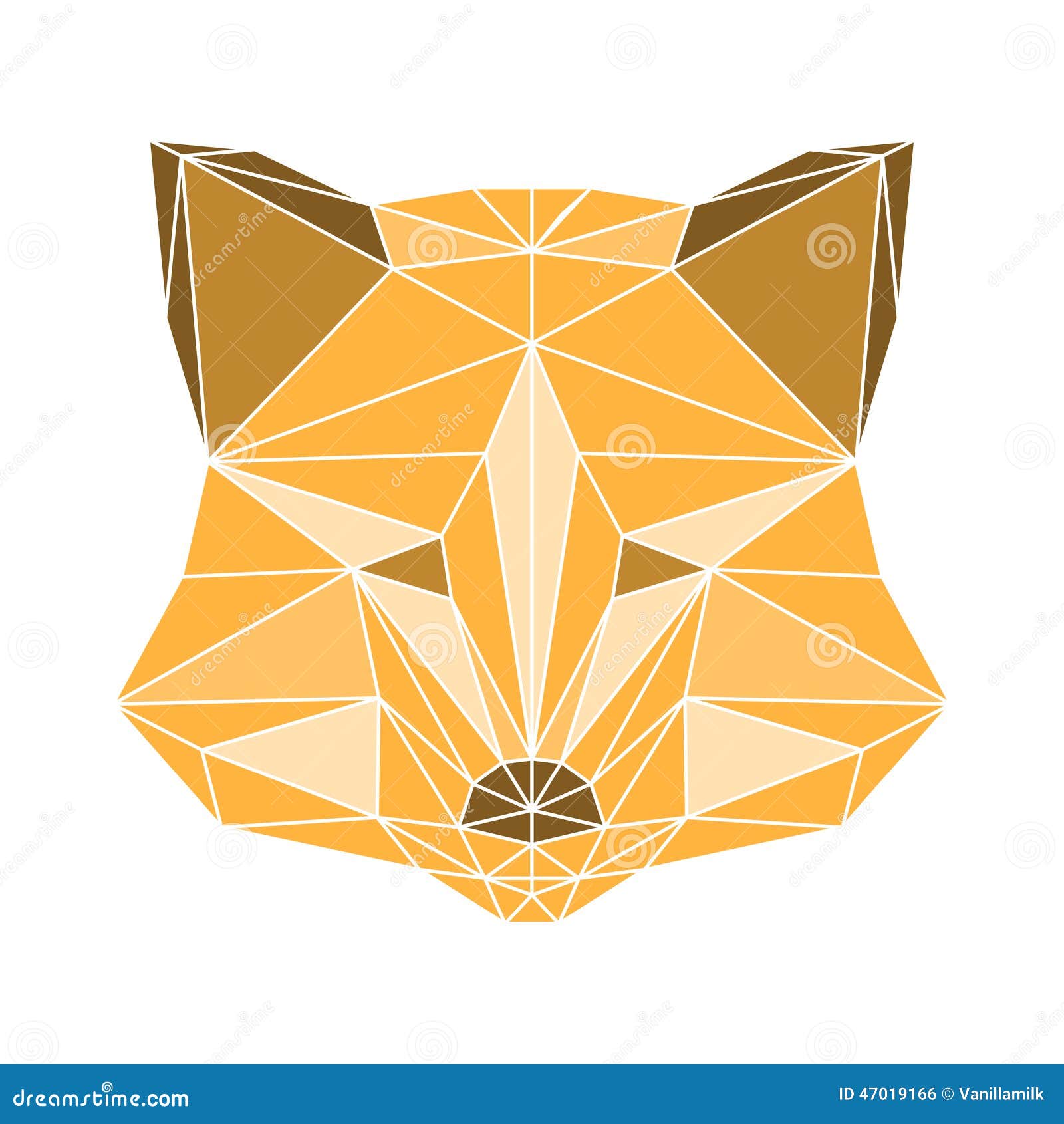 Polygonal Abstract Fox Isolated on a White Background Stock Vector ...