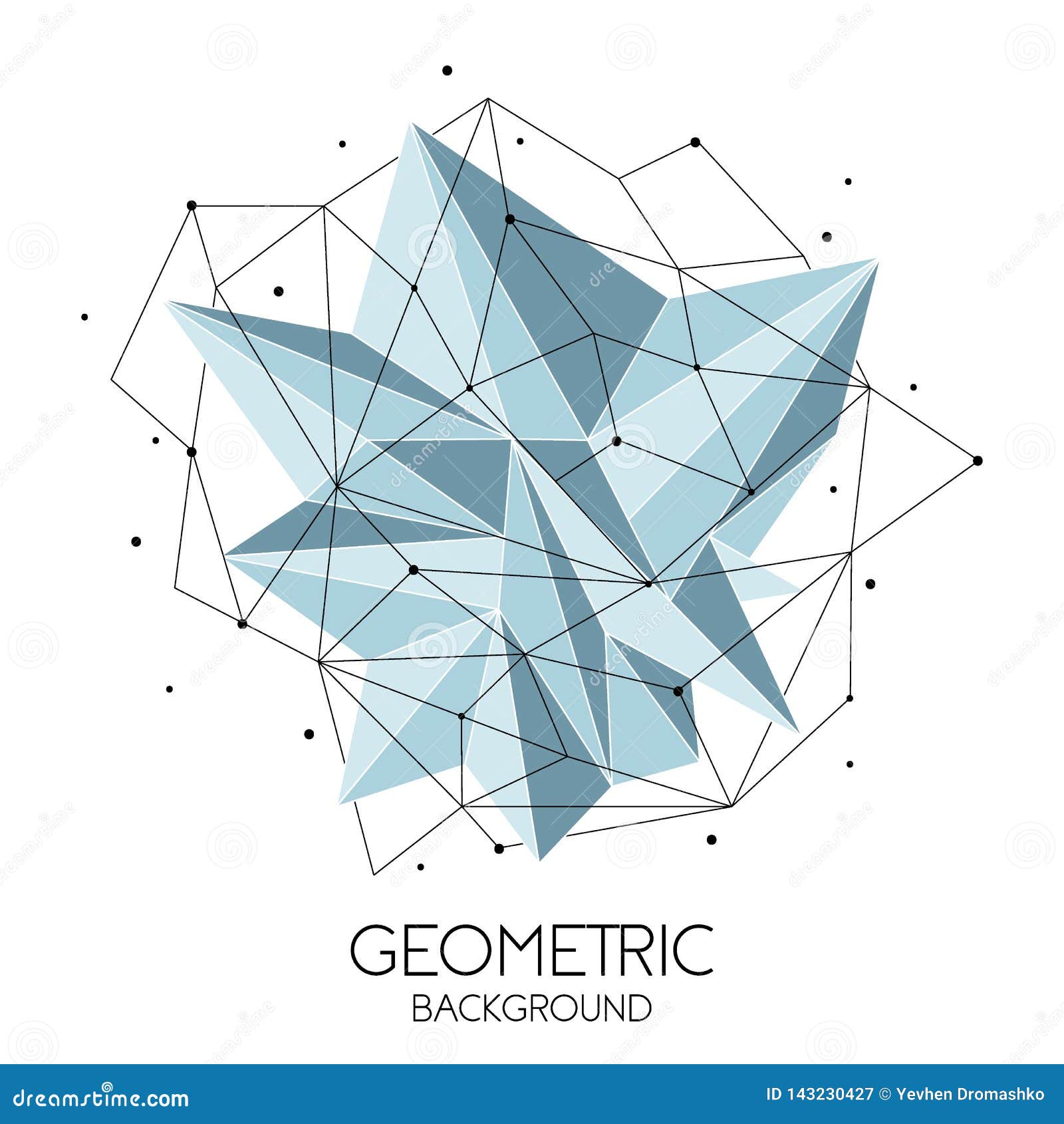 Polygonal Abstract Futuristic Template, Low Poly Sign on White ...