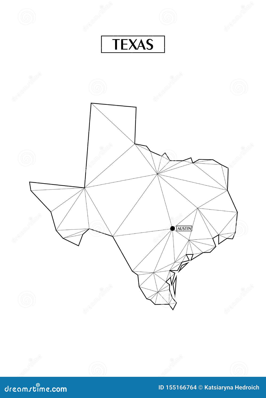 Map Of Texas, Polygonal Mesh Line Map Stock Photography | CartoonDealer ...