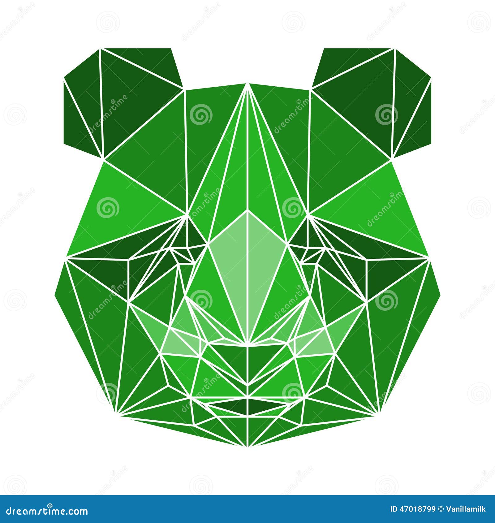 Polygonal Abstract Panda Isolated on a White Background Stock Vector ...