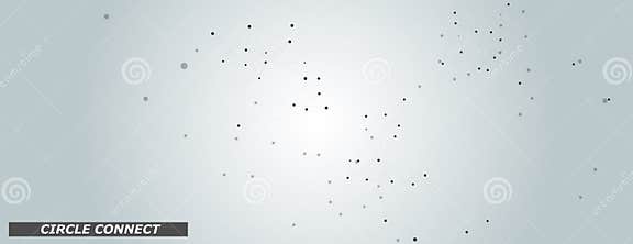 Polygonal Abstract Shapes. Vector Connection Structure. Connected Dots ...