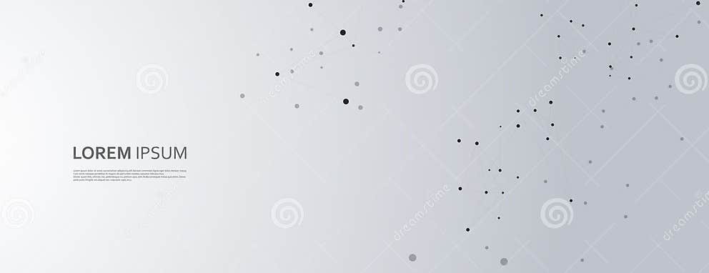 Polygonal Abstract Shapes. Vector Connection Structure. Connected Dots ...