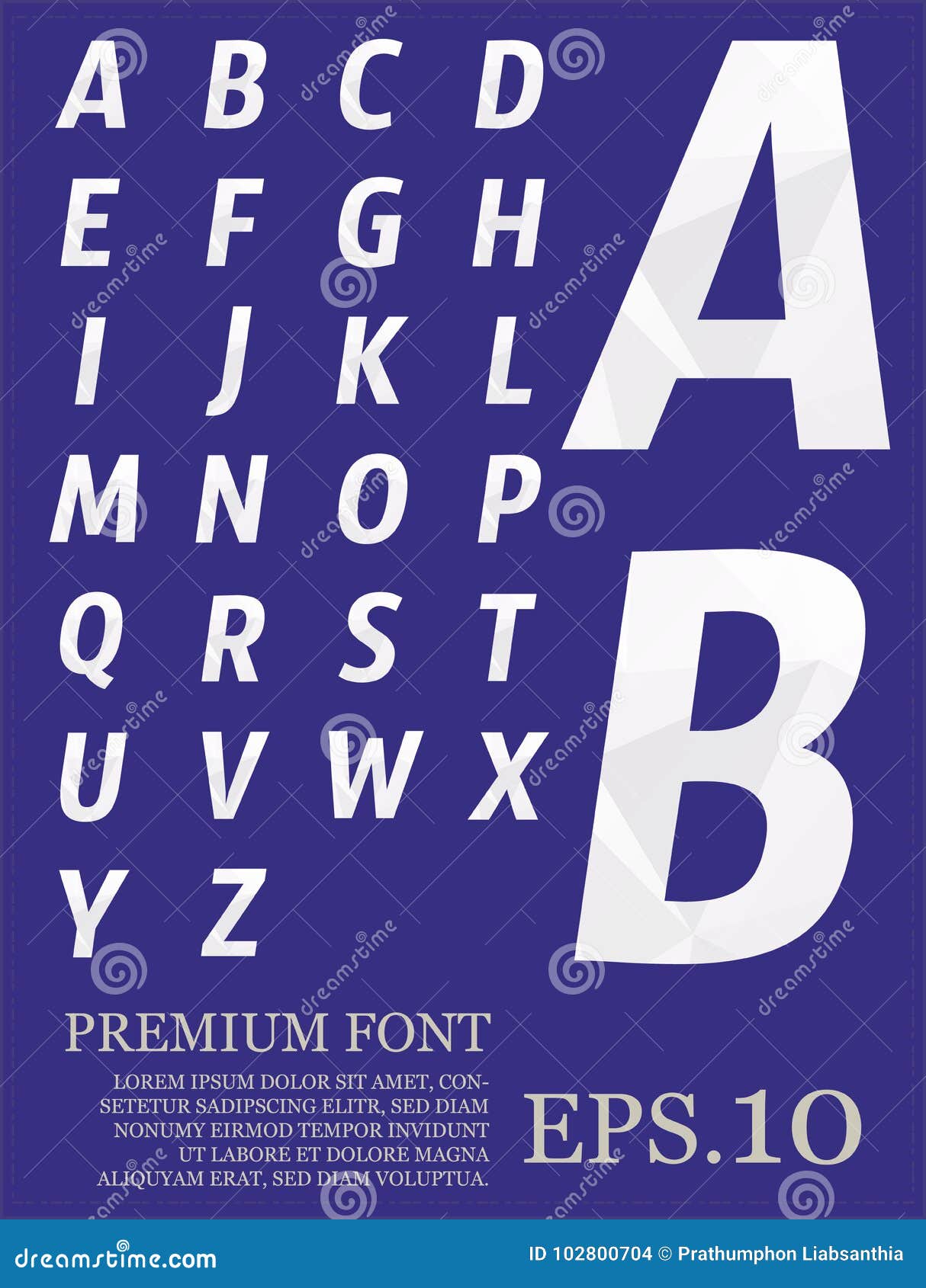 Polygonal Alphabat Font Vector Eps.10 Stock Vector - Illustration of ...