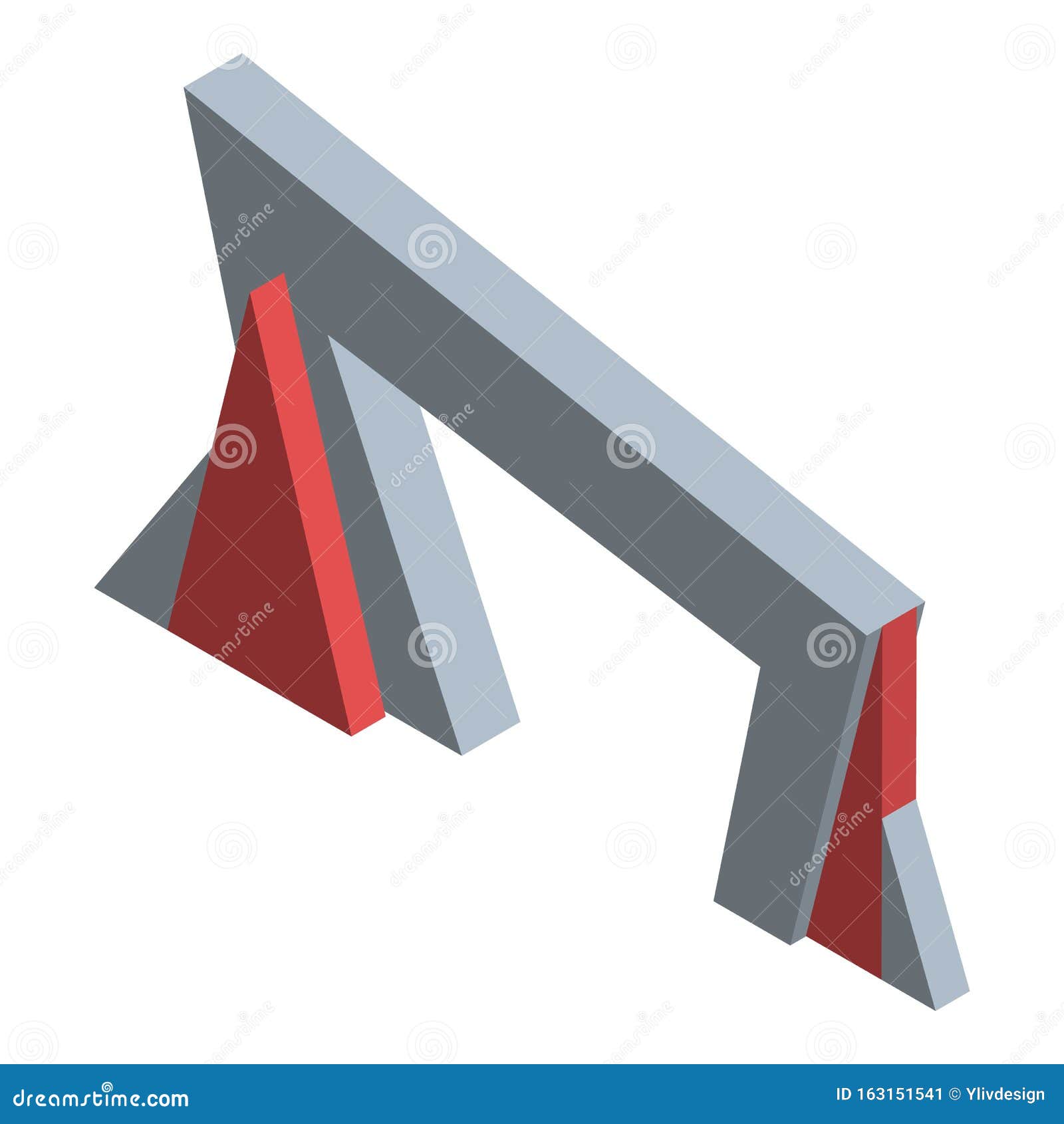 Polygonal Arch Icon, Isometric Style Stock Vector - Illustration of ...