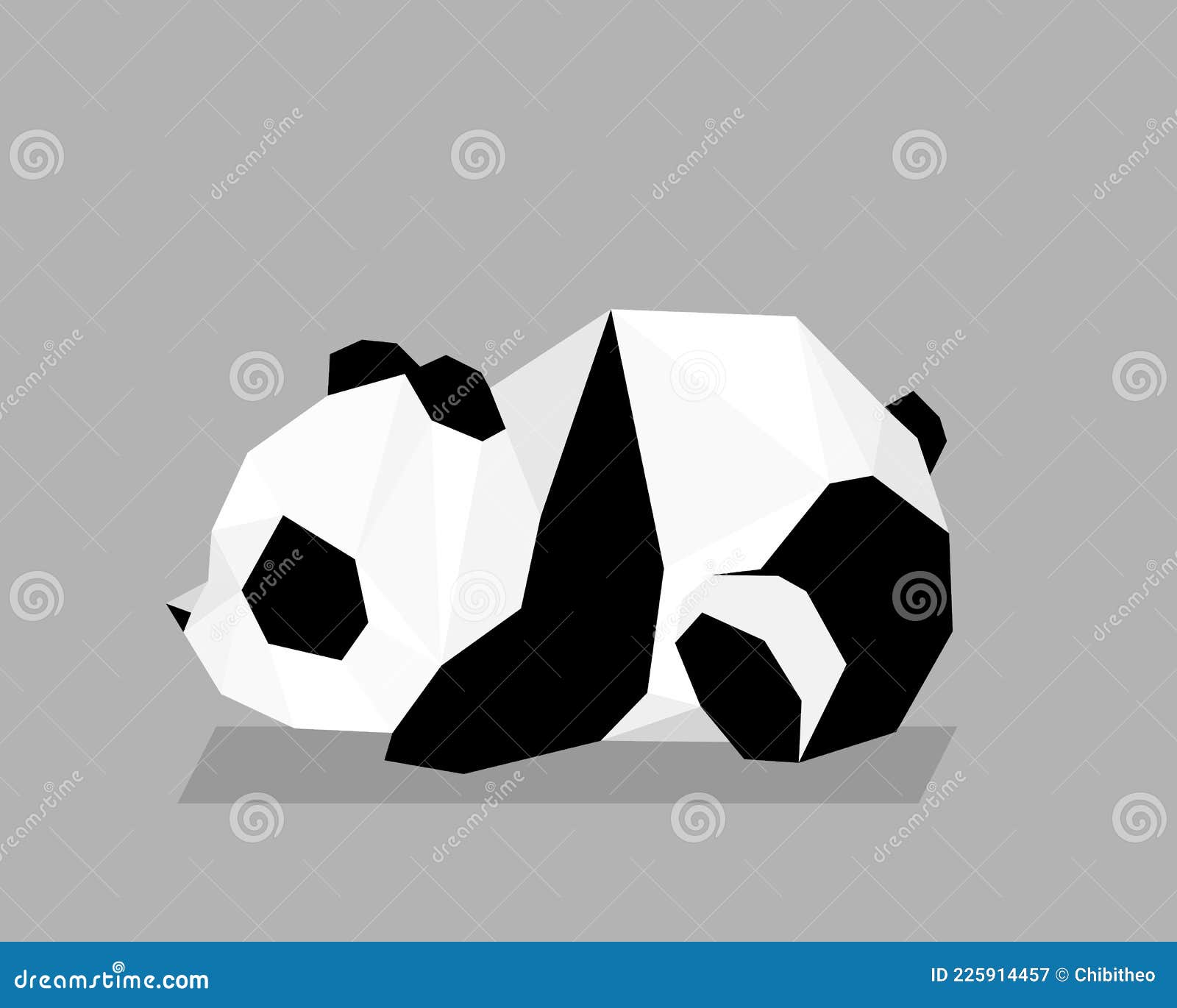 Polygonal Art Image of a Panda. Vector Illustration Stock Vector ...