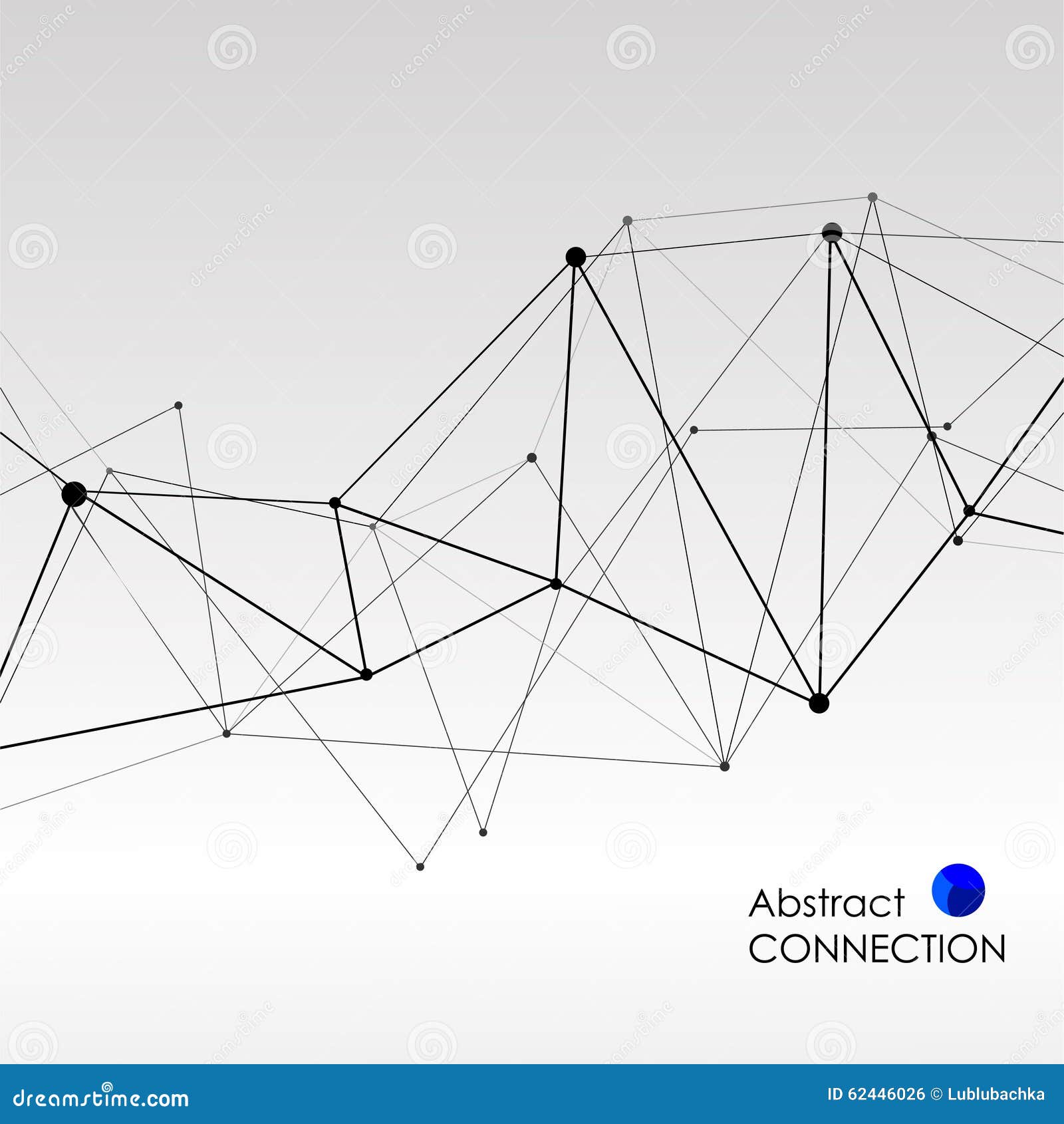 Polygonal Background with Abstract Molecular Connection. Stock Vector ...