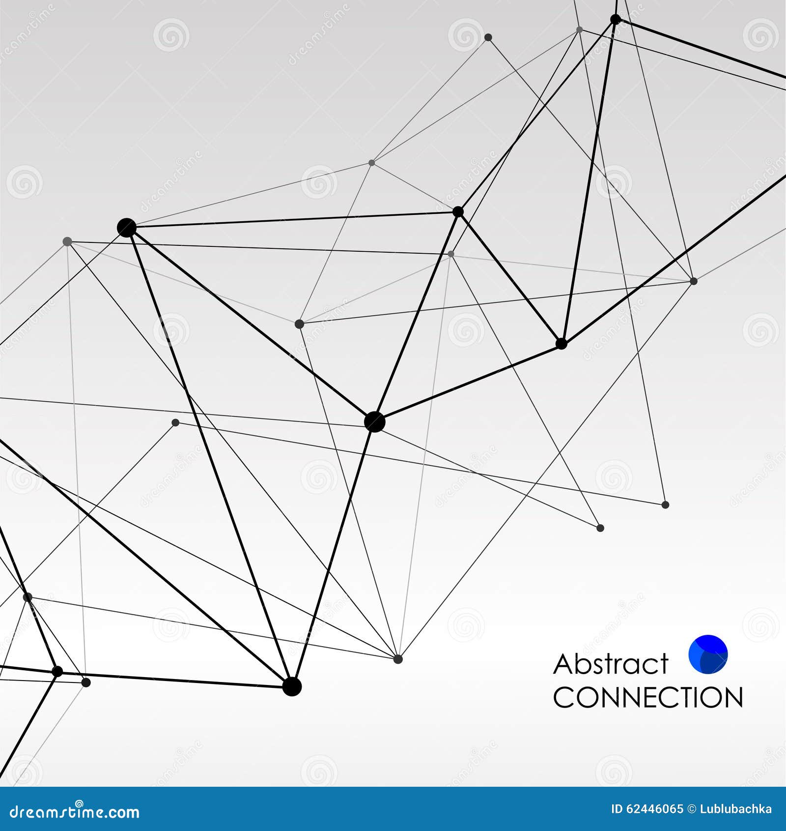Polygonal Background with Abstract Molecular Connection. Stock Vector ...