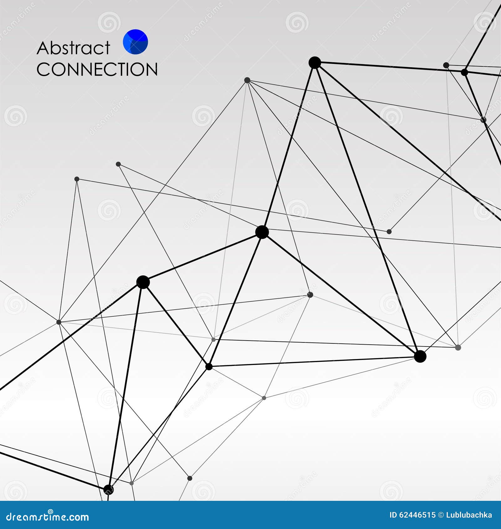 Polygonal Background with Abstract Molecular Connection Stock Vector ...