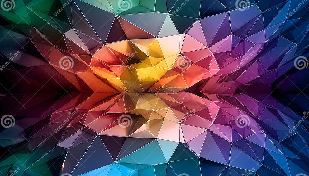 A Polygonal Background Using Sharp-edged, Multi-colored Shapes in a ...