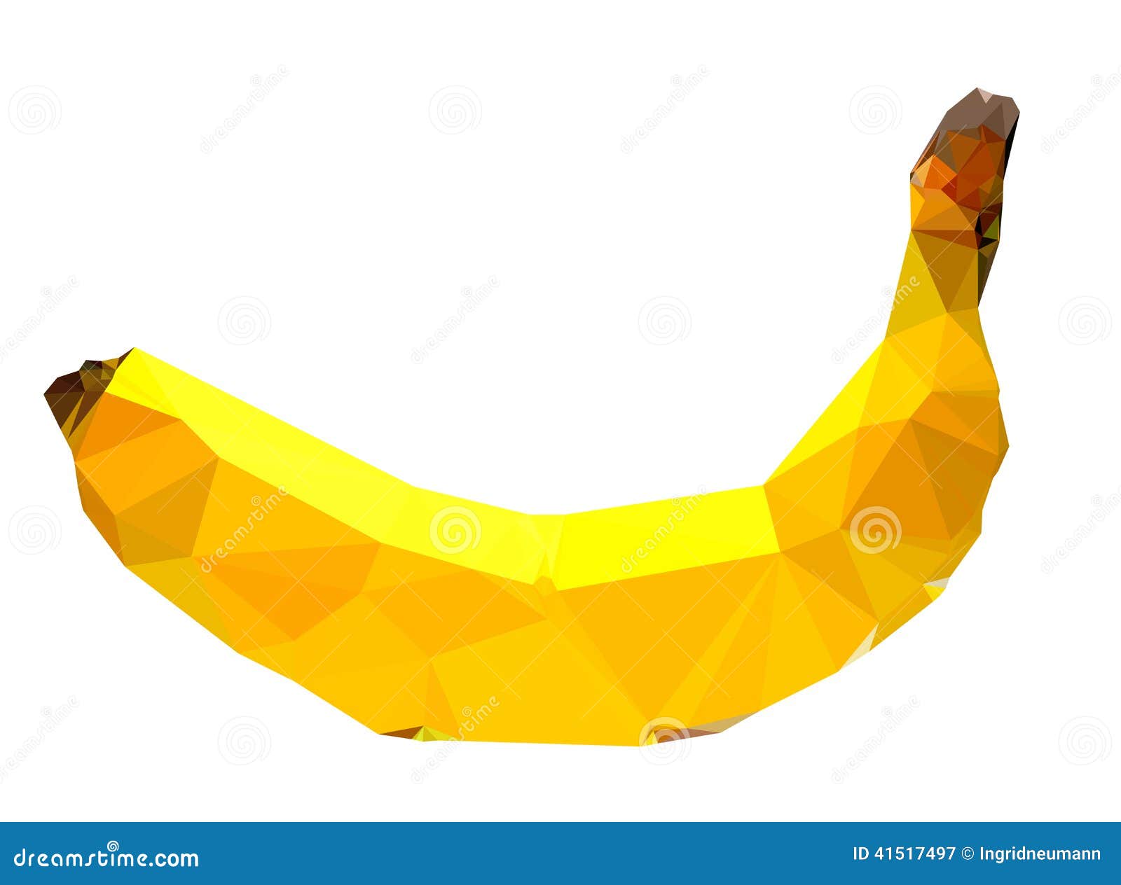 Polygonal Banana Fruit Illustration Stock Vector - Illustration of ...