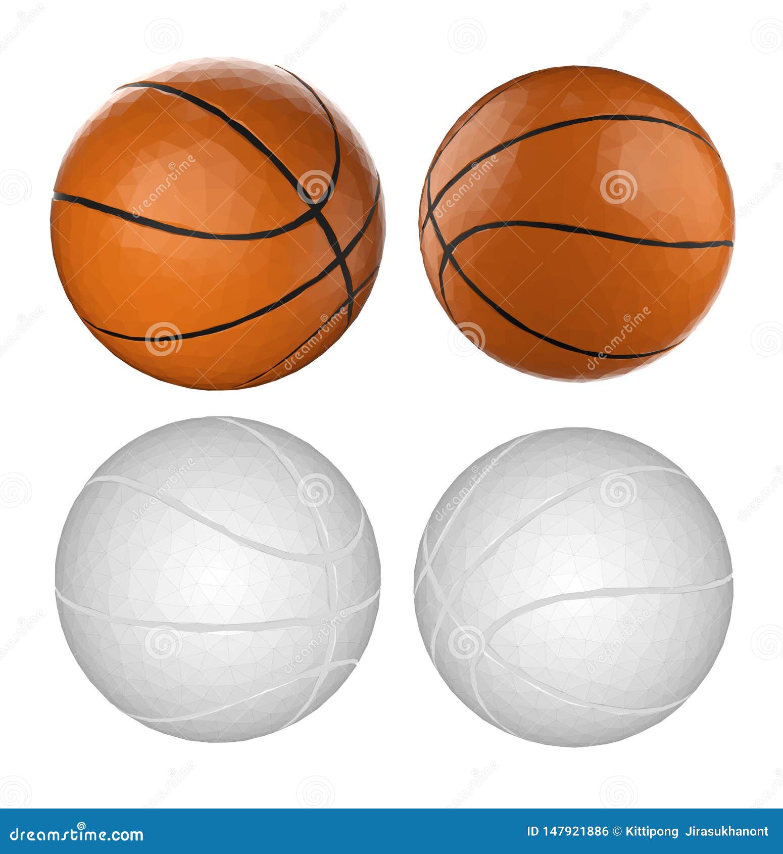 Polygonal basketball ball stock illustration. Illustration of activity ...