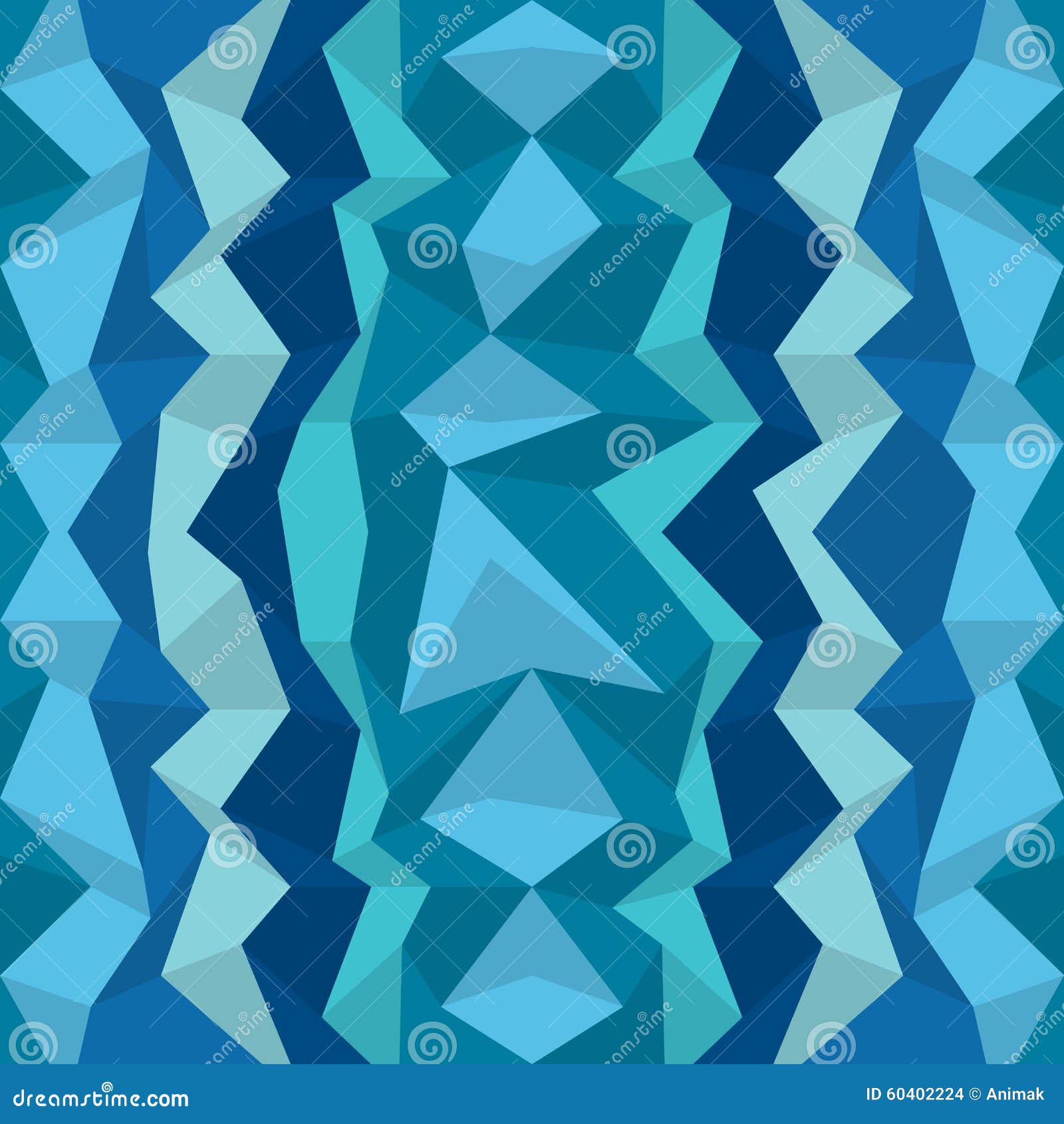 Polygonal blue pattern. stock vector. Illustration of geometry - 60402224