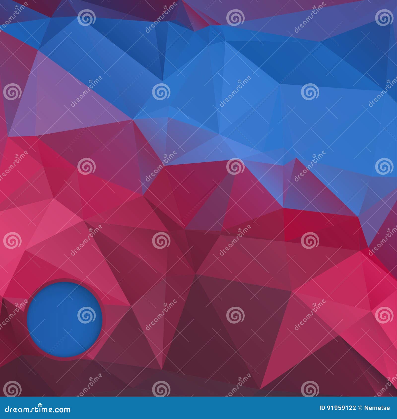 Polygonal Blue Red Background Stock Vector - Illustration of burgundy, business: 91959122