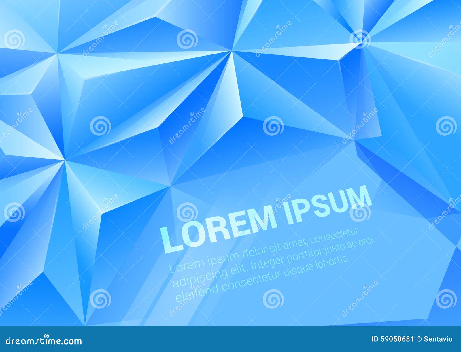 Polygonal Blue Vector Background with Space for Text Stock Vector ...