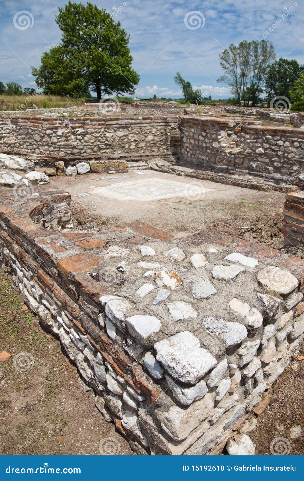 Polygonal Building at Dion stock photo. Image of excavation - 15192610