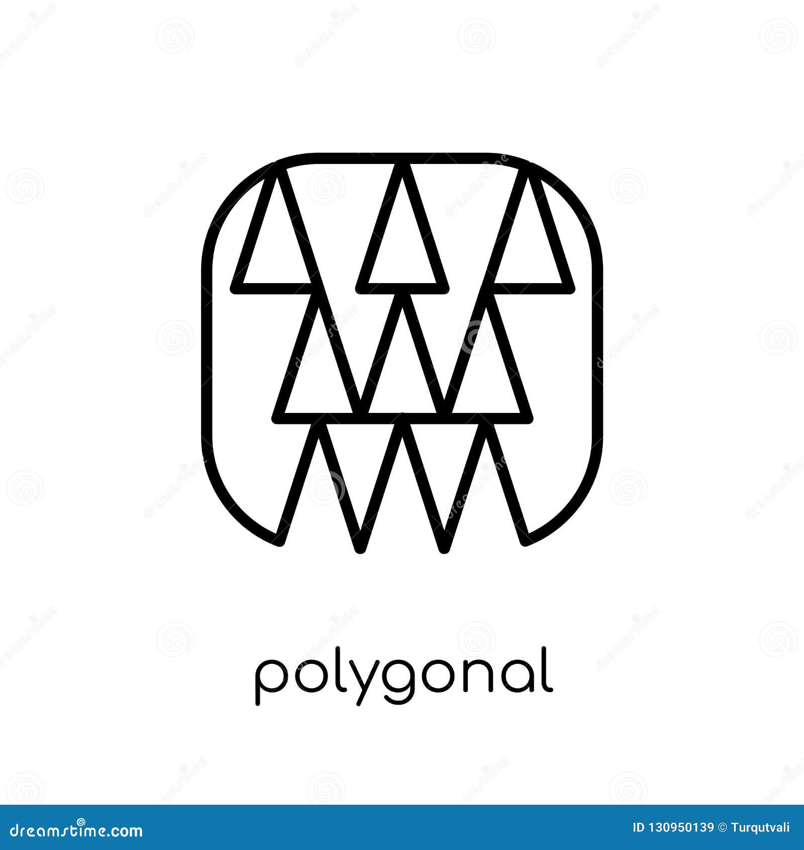 Polygonal Buildings of Small Triangles Icon from Geometry Collec Stock ...