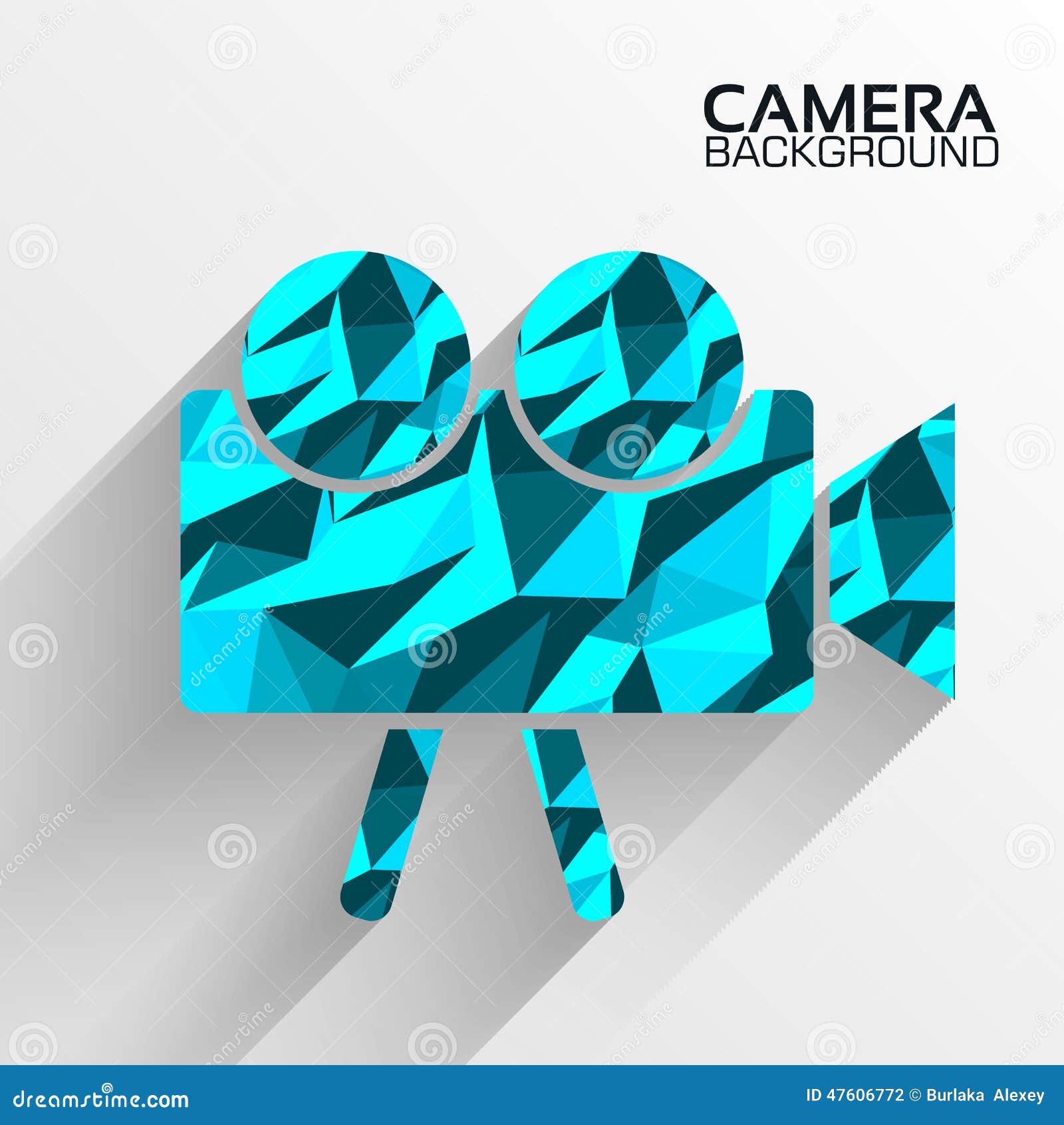 Polygonal Camera Blue Vector Background Concept. Stock Vector ...