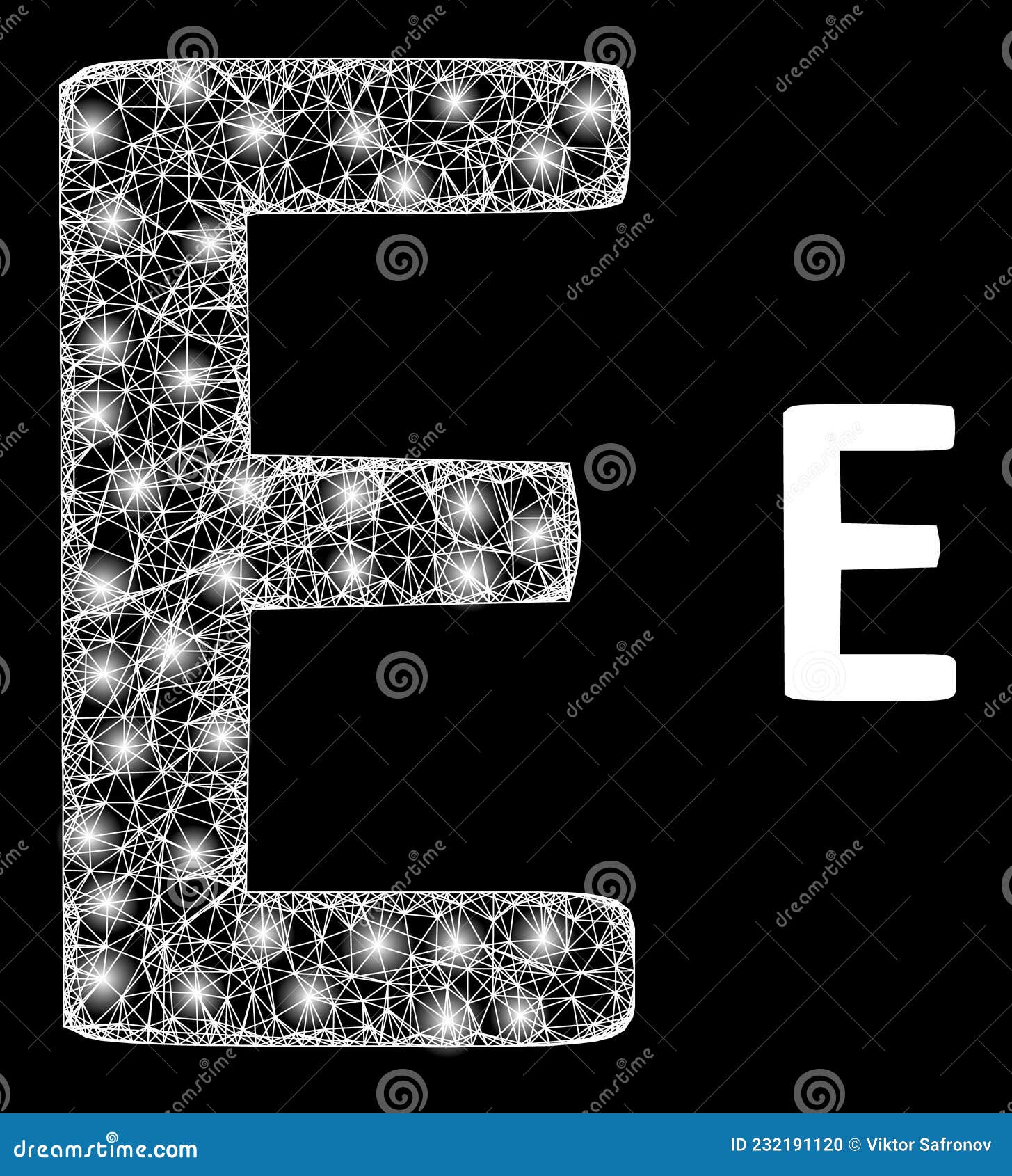 Polygonal Carcass Mesh Epsilon Greek Symbol with Magic Stock Vector ... Polygonal Carcass Mesh Epsilon Greek Symbol with Magic Stock Vector ...