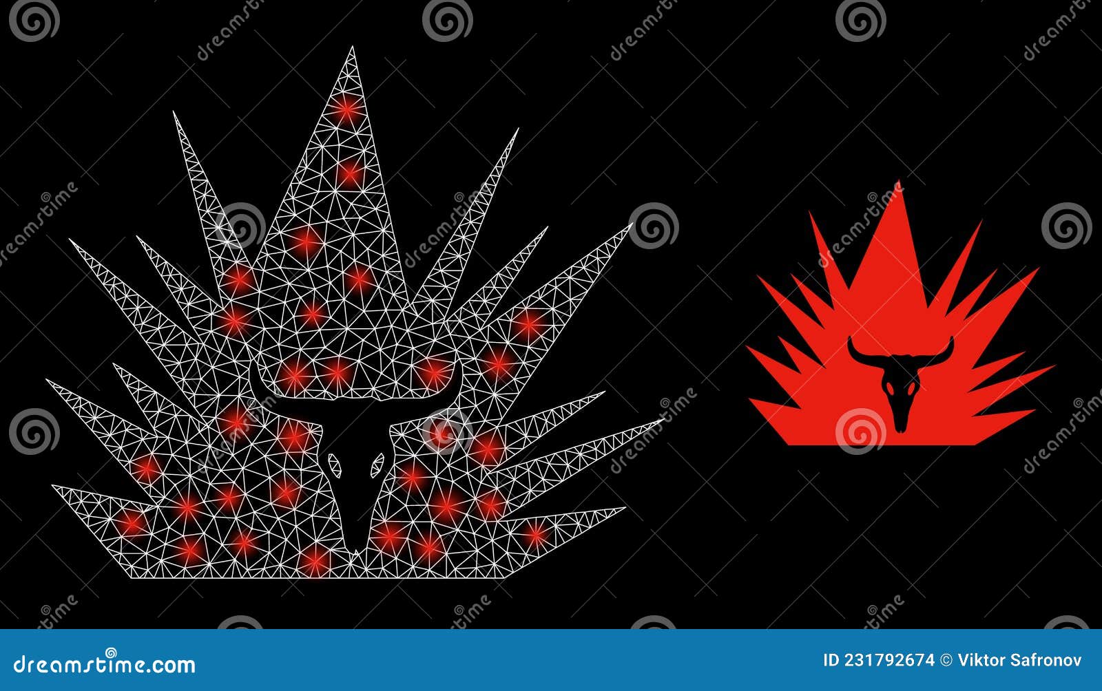 Hell Demon Color Flat Vector Cartoon | CartoonDealer.com #113102633