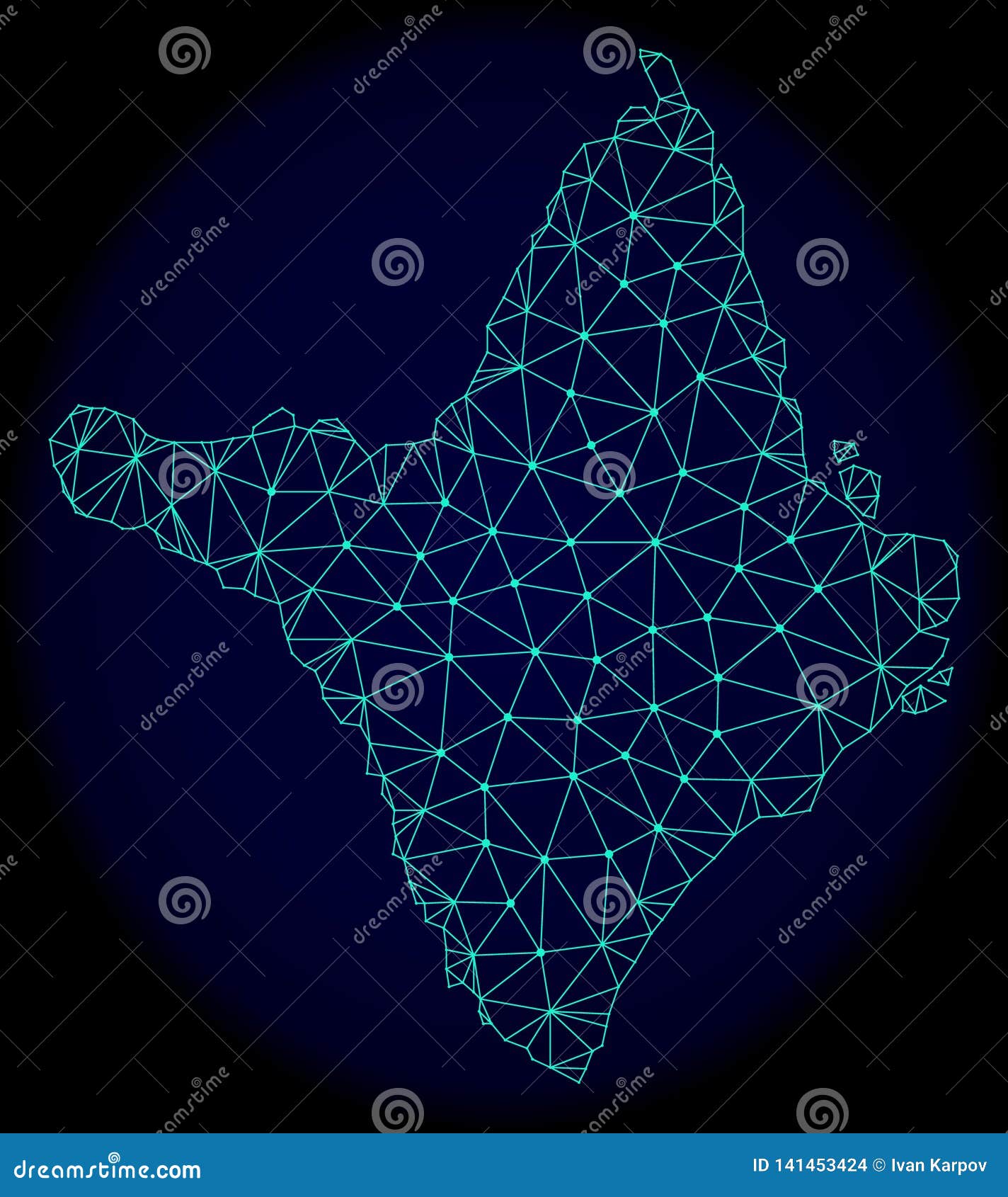 Polygonal Carcass Mesh Vector Abstract Map of Amapa State Stock Vector ...