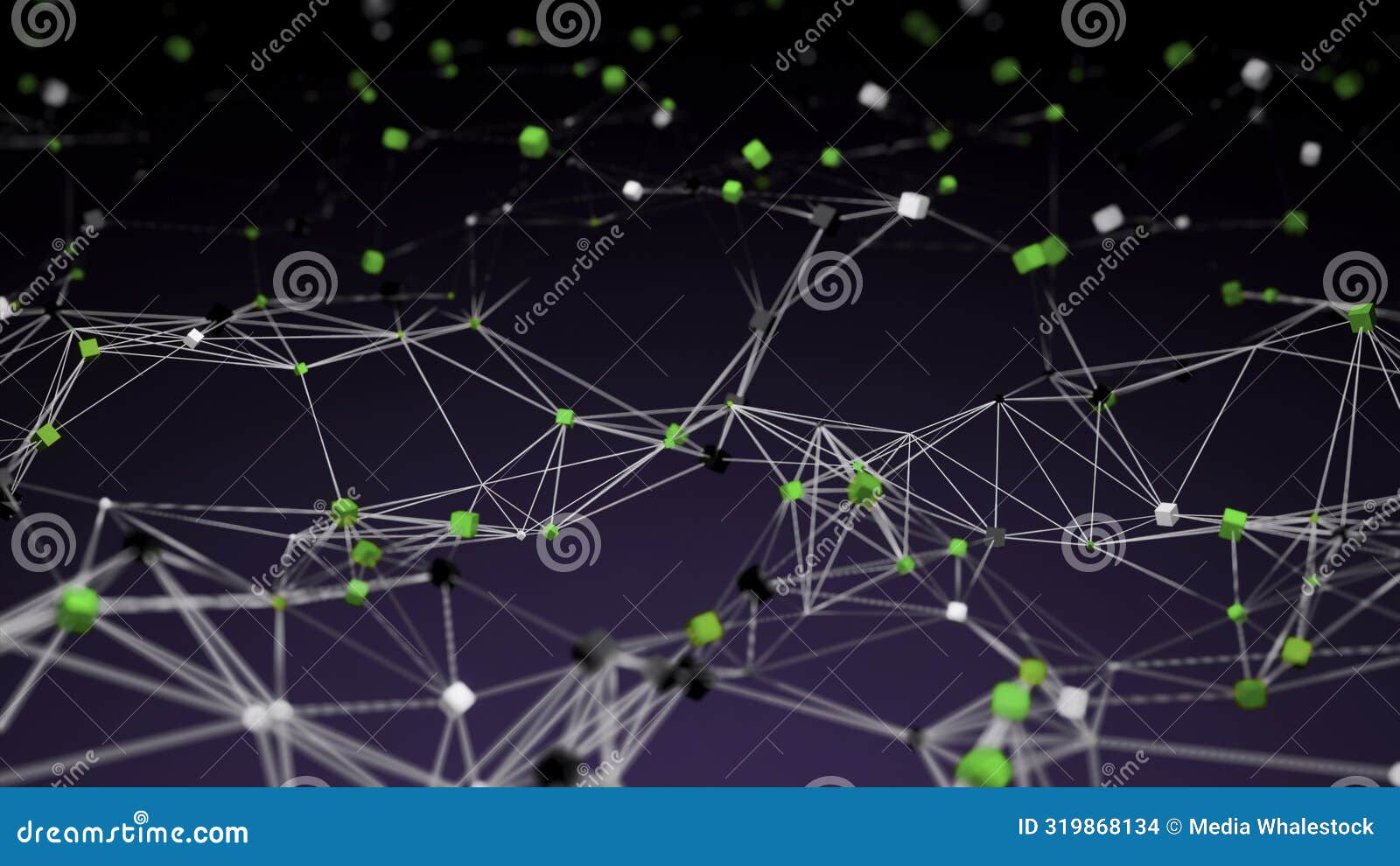 Polygonal Chains with Moving Cubes. Design. Flashing Lines in Moving ...
