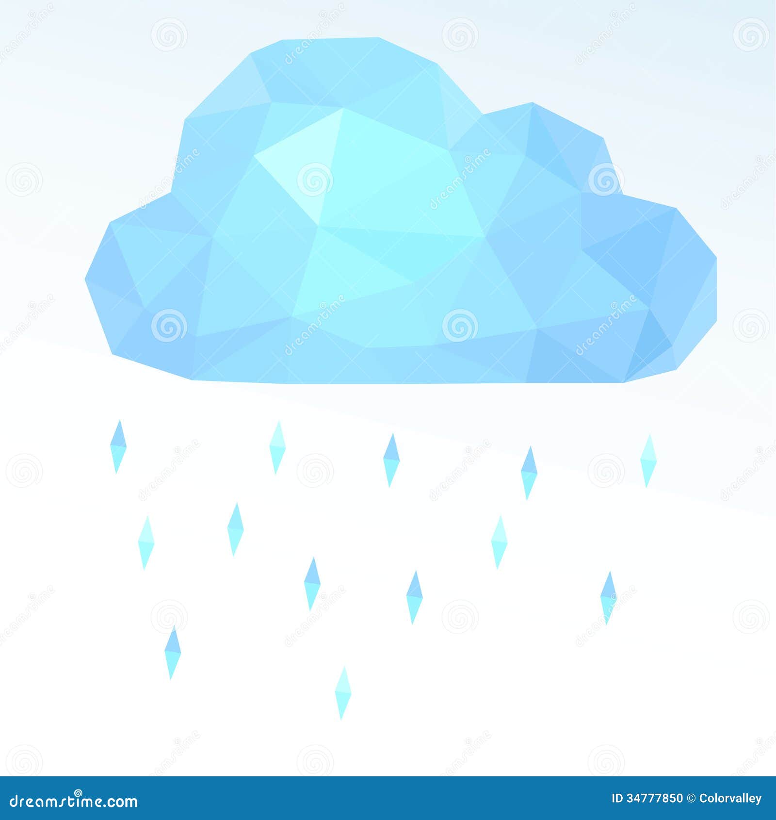 Polygonal Cloud. Vector Illustration Stock Illustration - Illustration of botanic, hexagon: 34777850