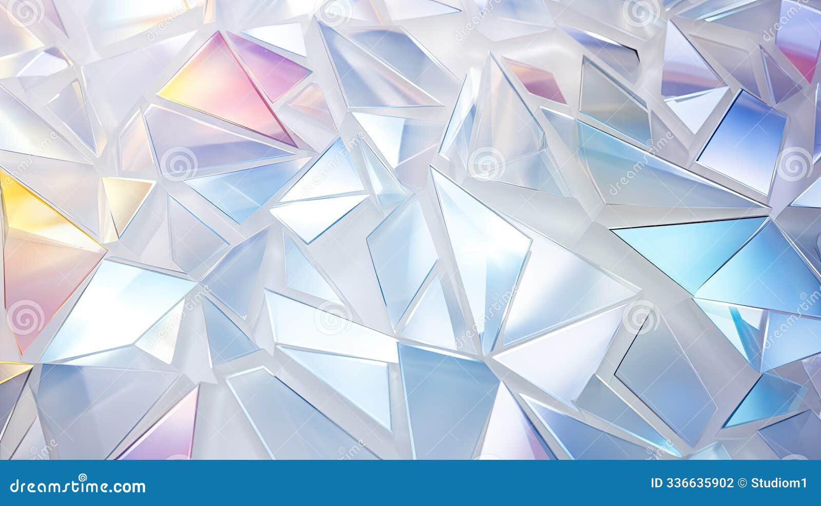 Polygonal Crystalline Structure Made of Transparent Blocks Stock ...