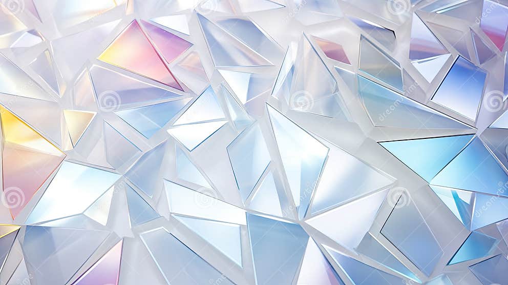 Polygonal Crystalline Structure Made of Transparent Blocks Stock ...