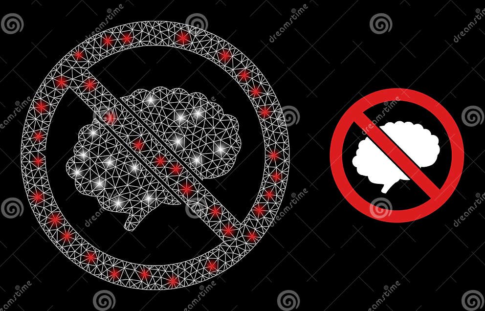 Polygonal 2D Mesh Brainless with Magic Stock Vector - Illustration of ...