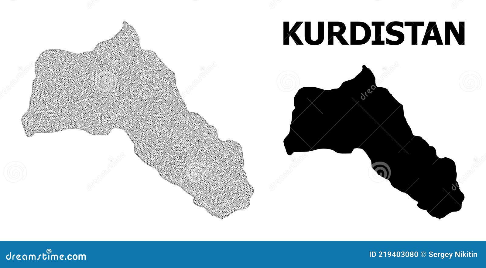 Polygonal 2D Mesh High Resolution Vector Map of Kurdistan Abstractions ...