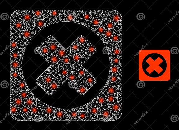 Polygonal 2D Mesh Terminate with Light Spots Stock Vector ...