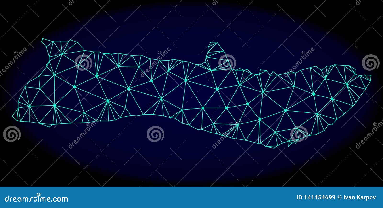 Polygonal 2D Mesh Vector Abstract Map of Molokai Island Stock Vector - Illustration of contour ...