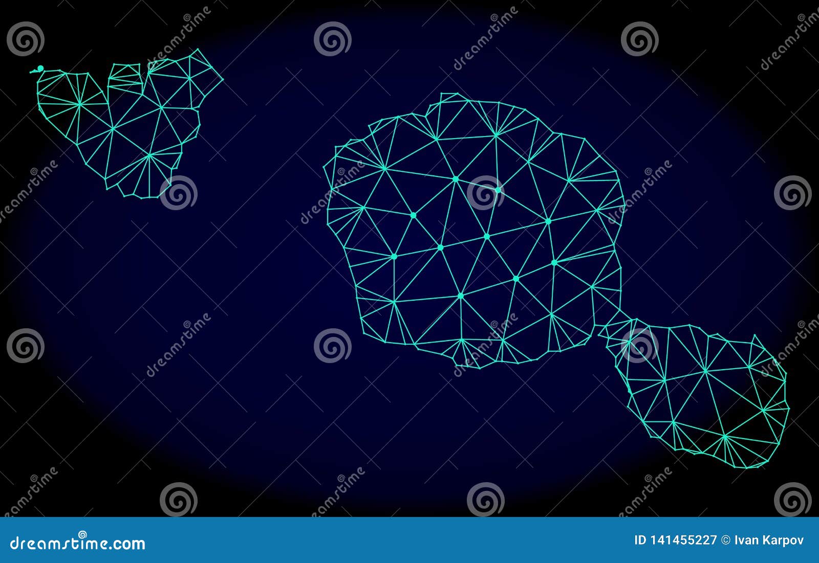 Polygonal 2D Mesh Vector Abstract Map of Tahiti and Moorea Islands ... Polygonal 2D Mesh Vector Abstract Map of Tahiti and Moorea Islands ...