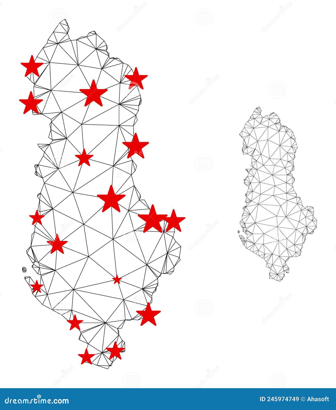 Polygonal 2D Mesh Vector Albania Map with Stars Stock Vector ... Polygonal 2D Mesh Vector Albania Map with Stars Stock Vector ...