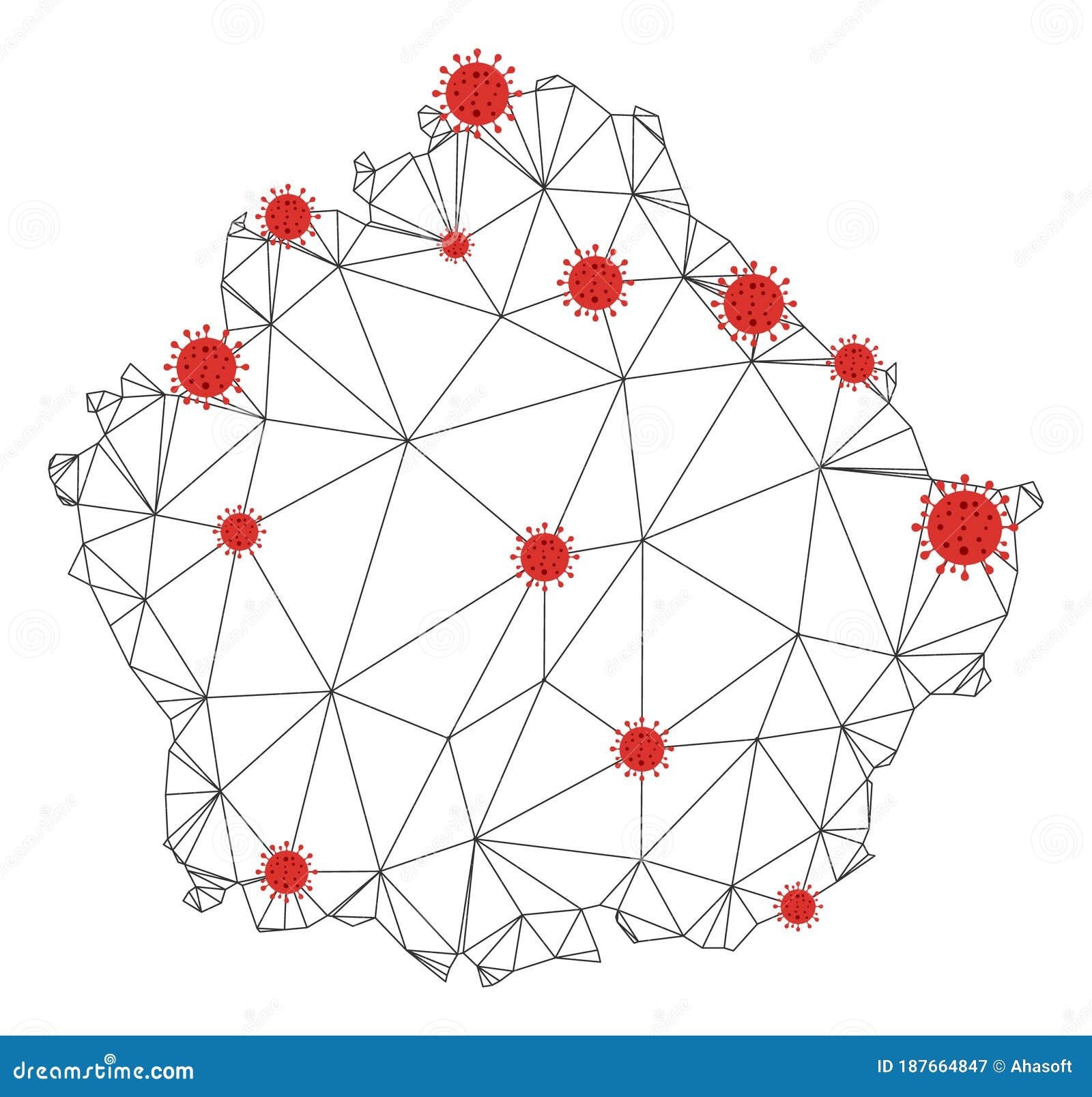 Polygonal 2D Mesh Vector Cuenca Province Map with Coronavirus Stock ... Polygonal 2D Mesh Vector Cuenca Province Map with Coronavirus Stock ...