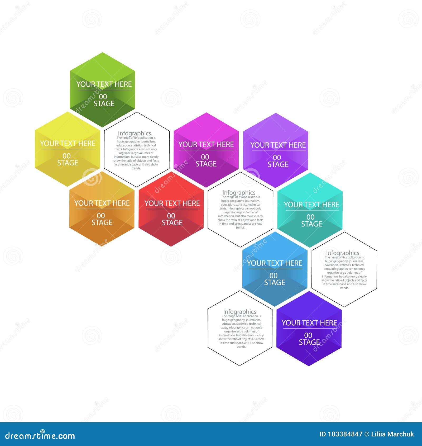 Polygonal Infographic Logo Design Drawn on a White Background Stock ...