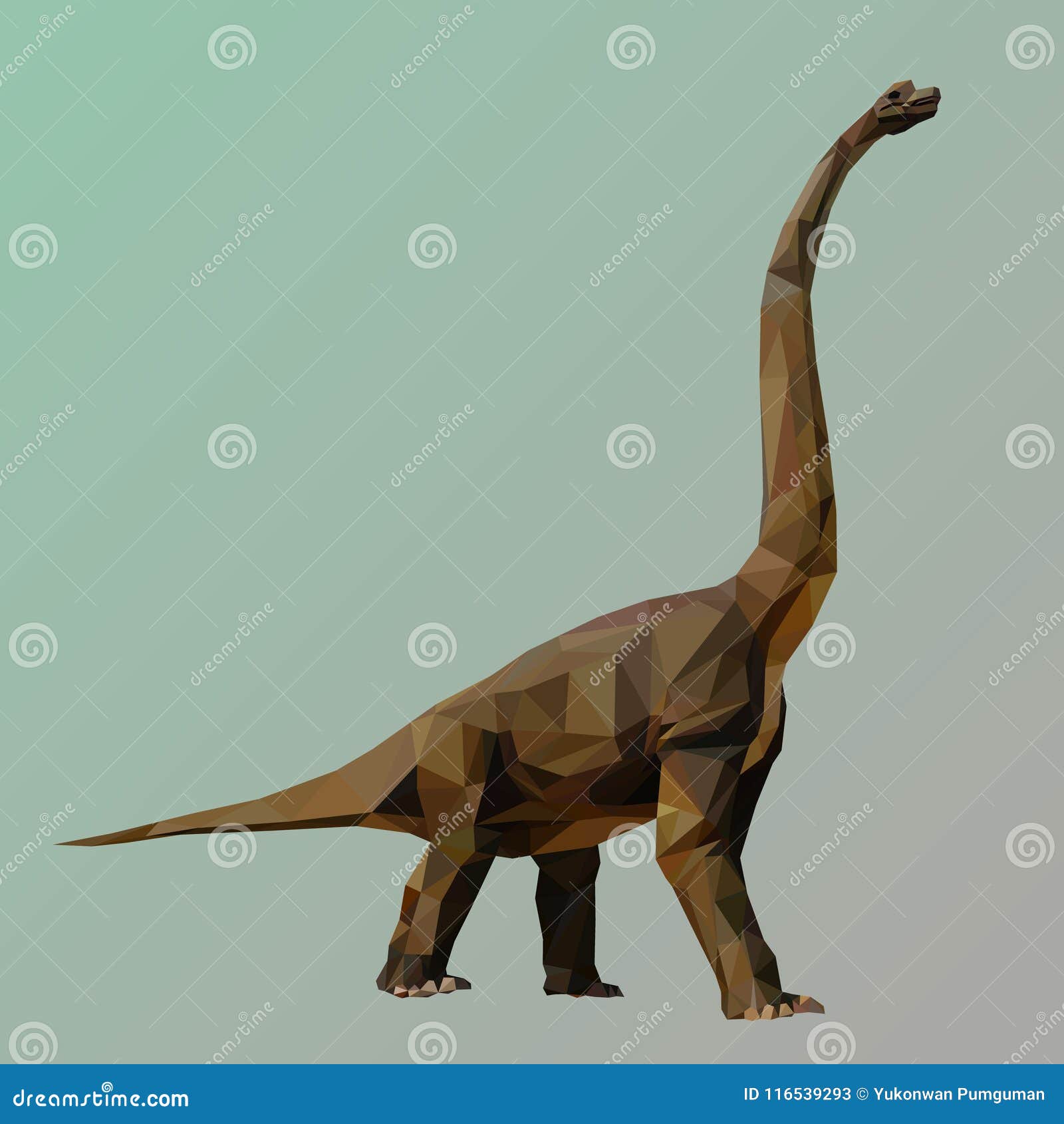 Polygonal Dinosaur, Polygon Geometric Triangle Animal, Vector Stock ...