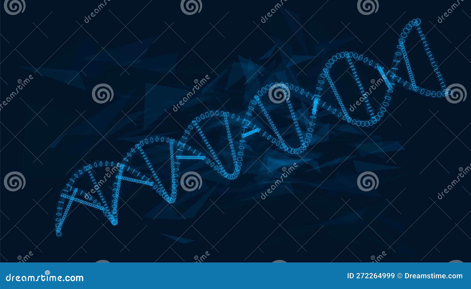 Polygonal DNA. Vector Triangles from Flying Debris. the Concept of Thin ...