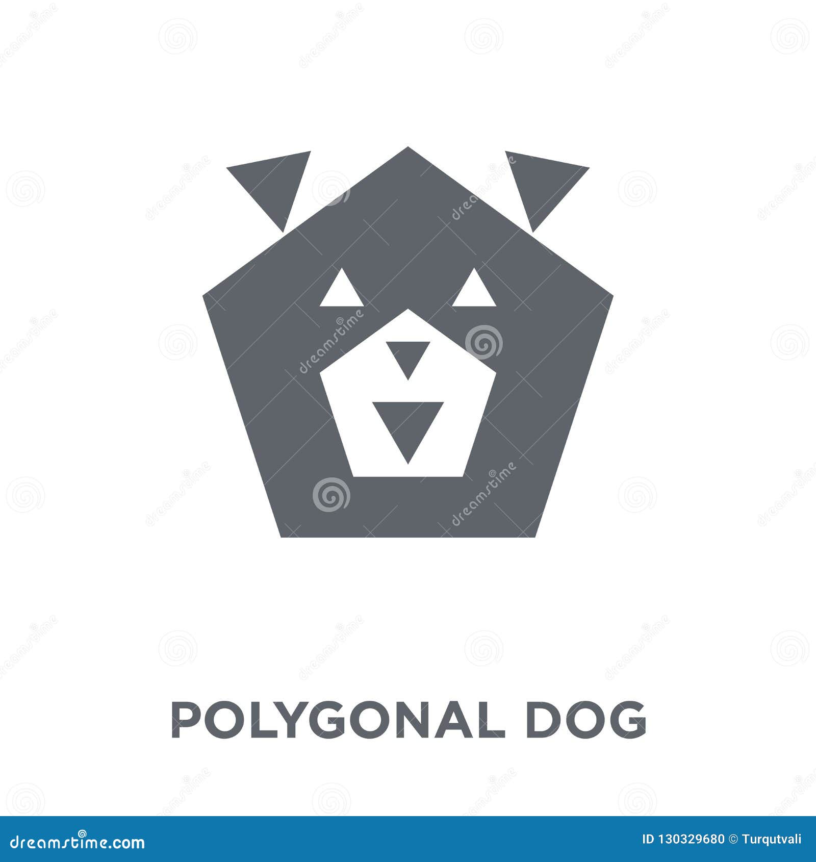 Polygonal Dog Icon from Geometry Collection. Stock Vector ...