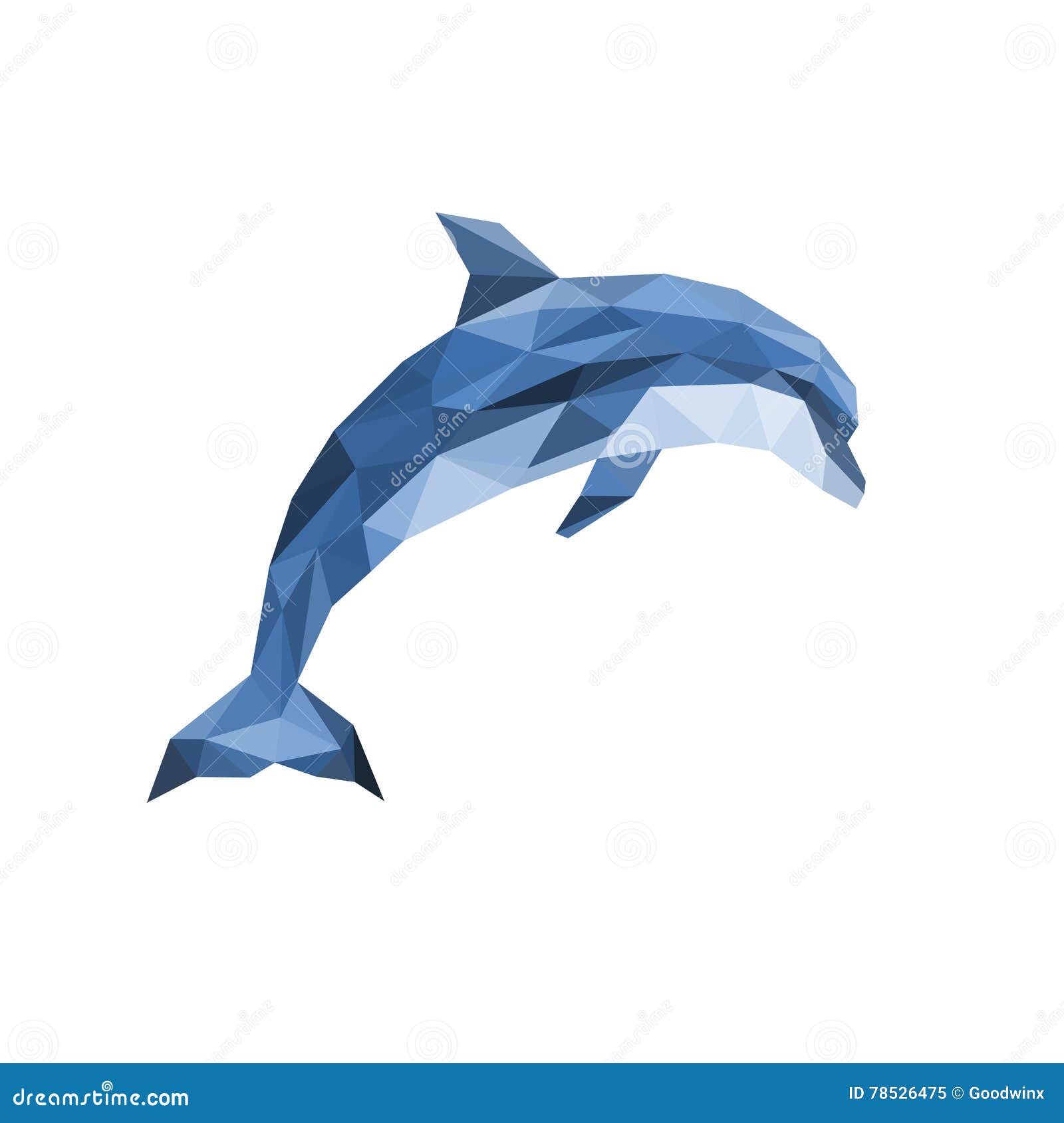Dolphin Jumping Vector Icon On White Background. Flat Vector Dolphin ...