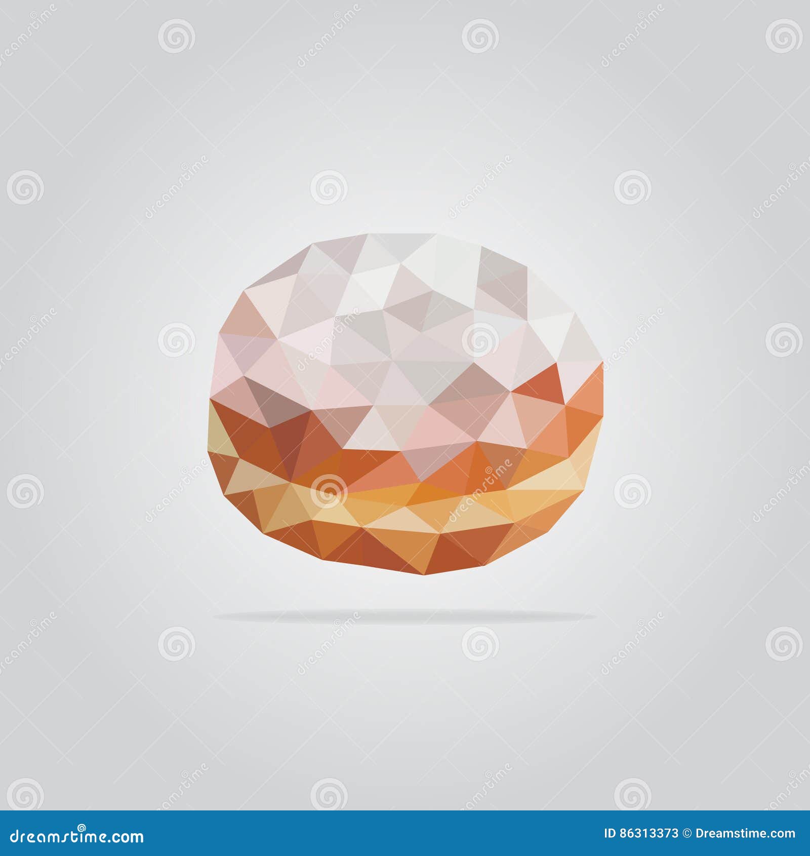 Polygonal Donut Illustration Stock Vector - Illustration of polygon ...