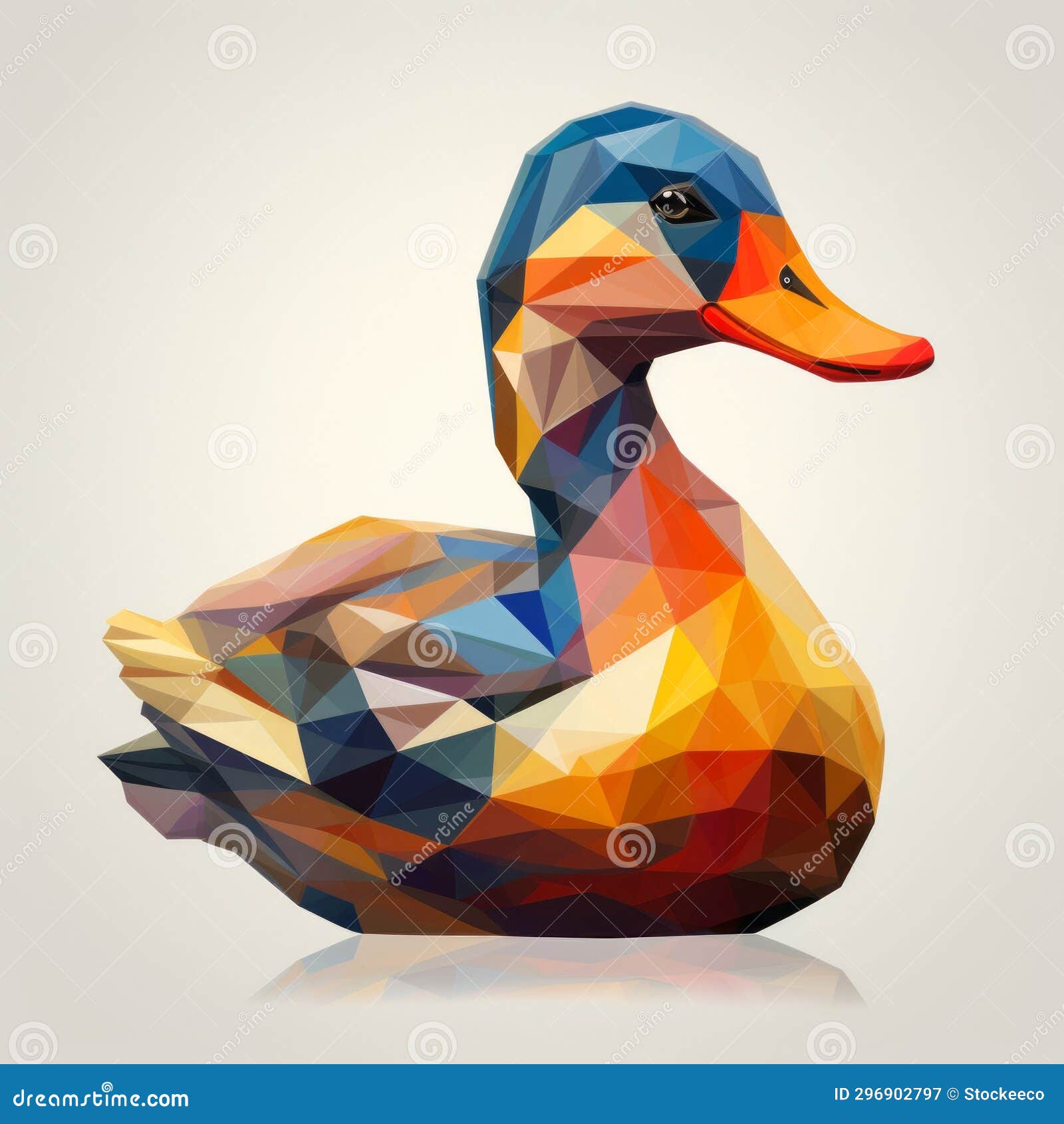 Polygonal Duck Abstract Illustration for Poster Designs and Logos Stock ...