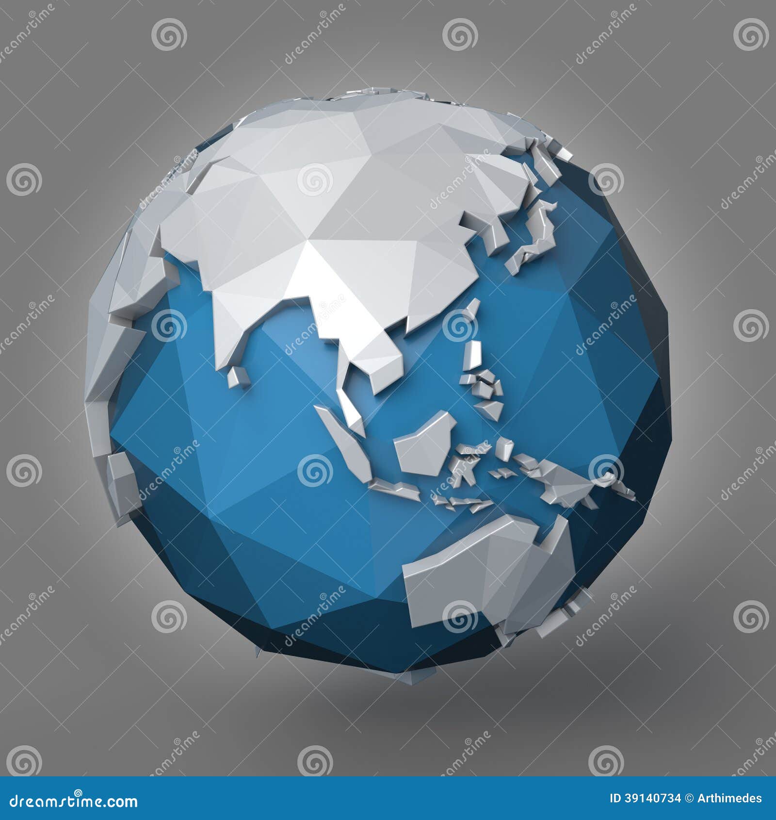 Polygonal Earth Planet stock illustration. Illustration of abstract ...