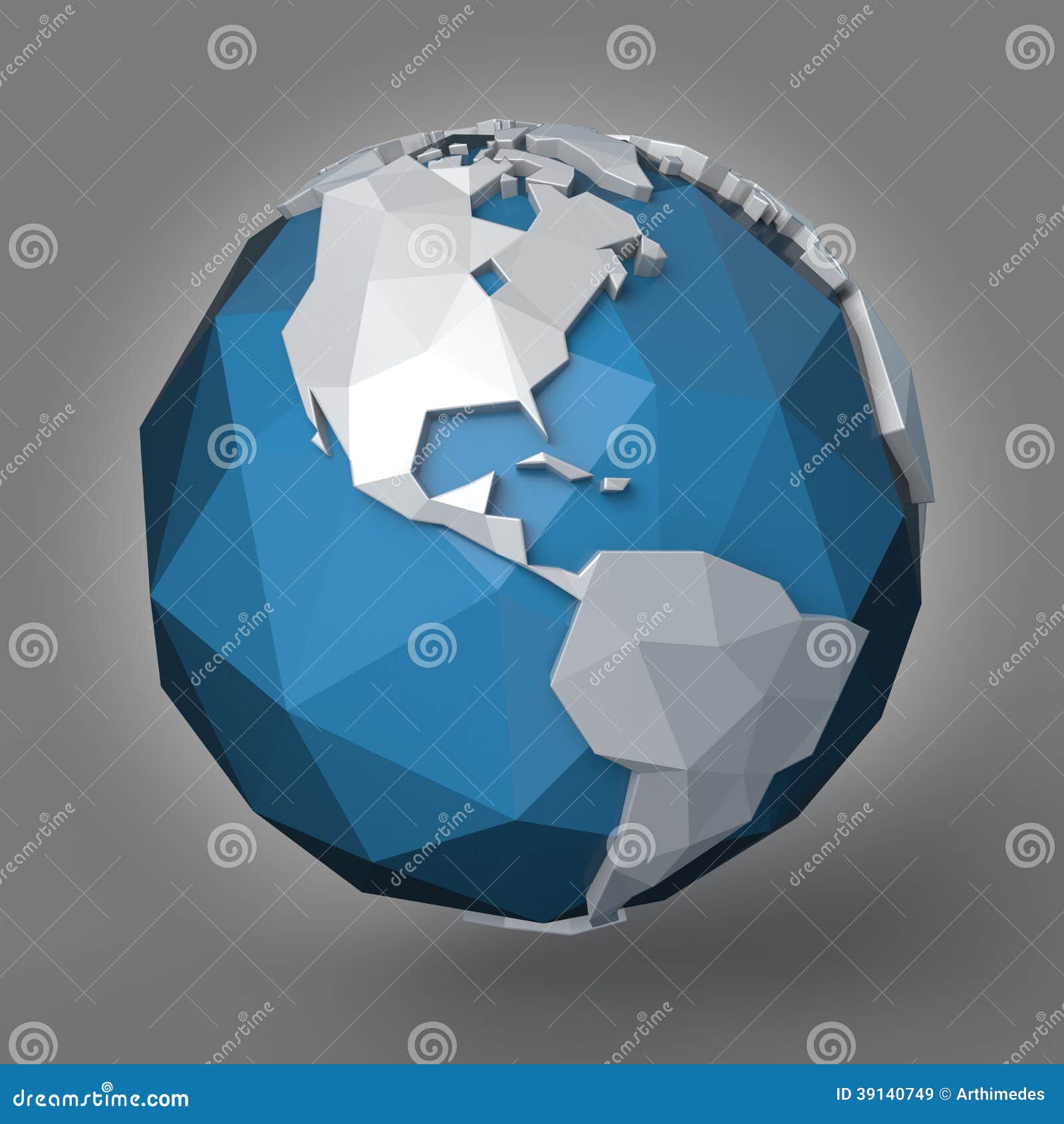 Polygonal Earth Planet stock illustration. Illustration of ocean - 39140749